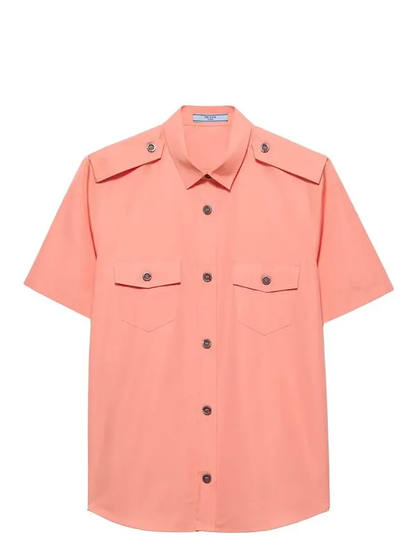 Prada Cotton Poplin Shirt - Orange