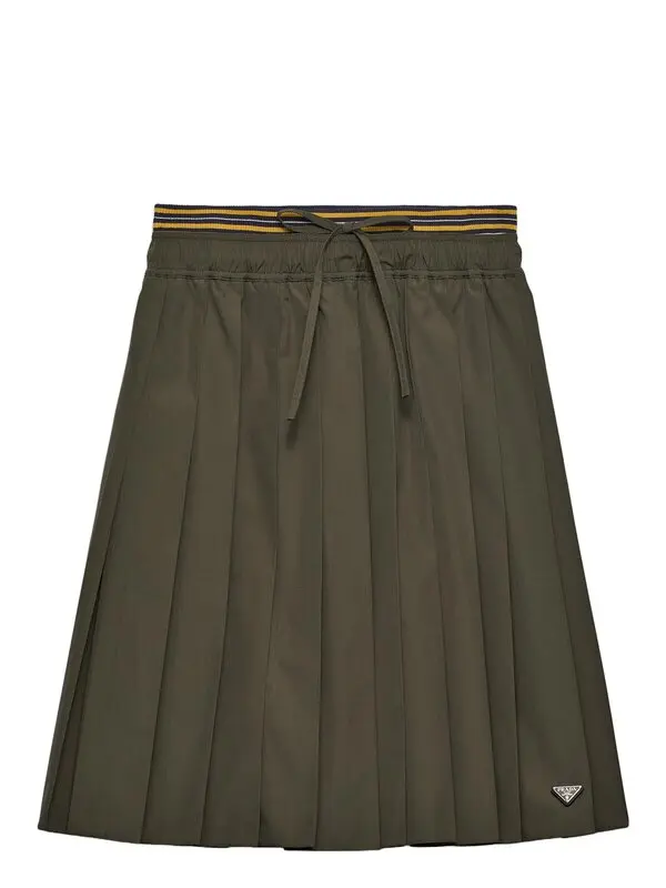 Prada Poplin Midi-skirt - Military Green
