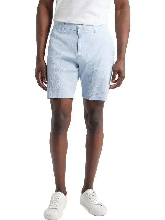 DEKE Galaxy Seersucker Bermuda Shorts - Ice Water