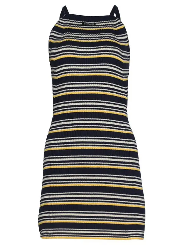 Miu Miu Striped Mini Dress - Blue
