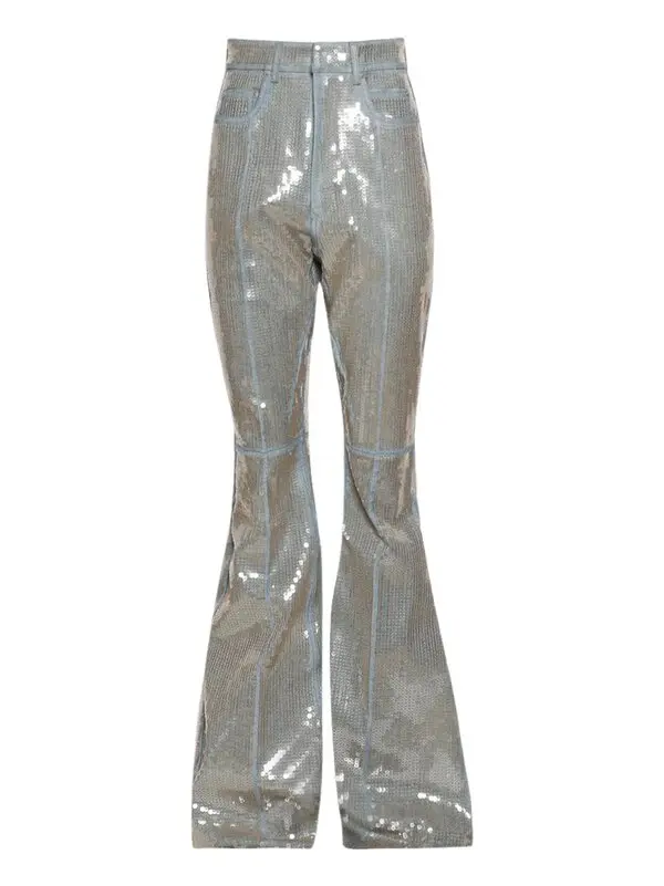 Rick Owens Bolan Bootcut Jeans - Silver