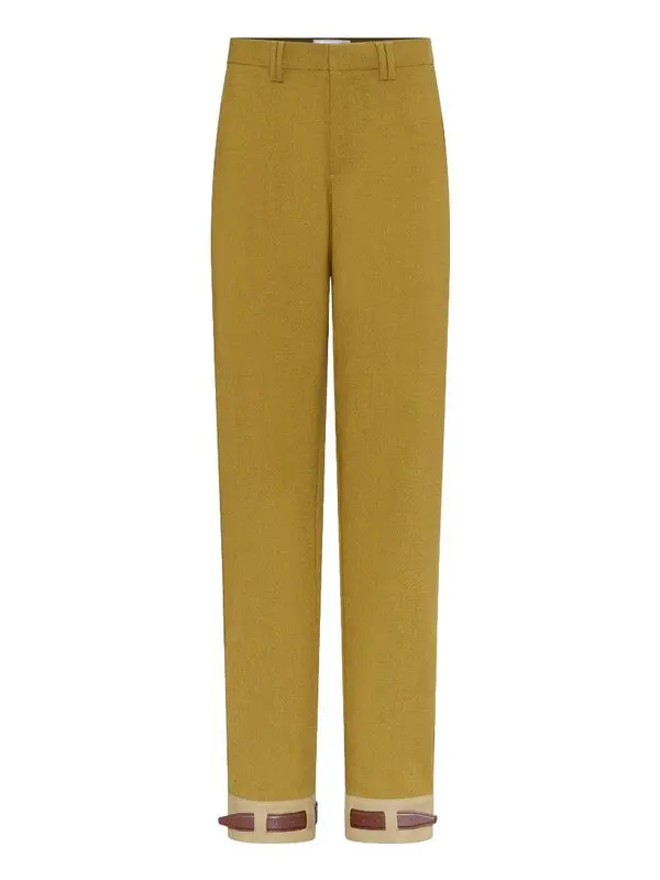 Jean Paul Gaultier Tailored Trousers With Belted Cuffs - Green