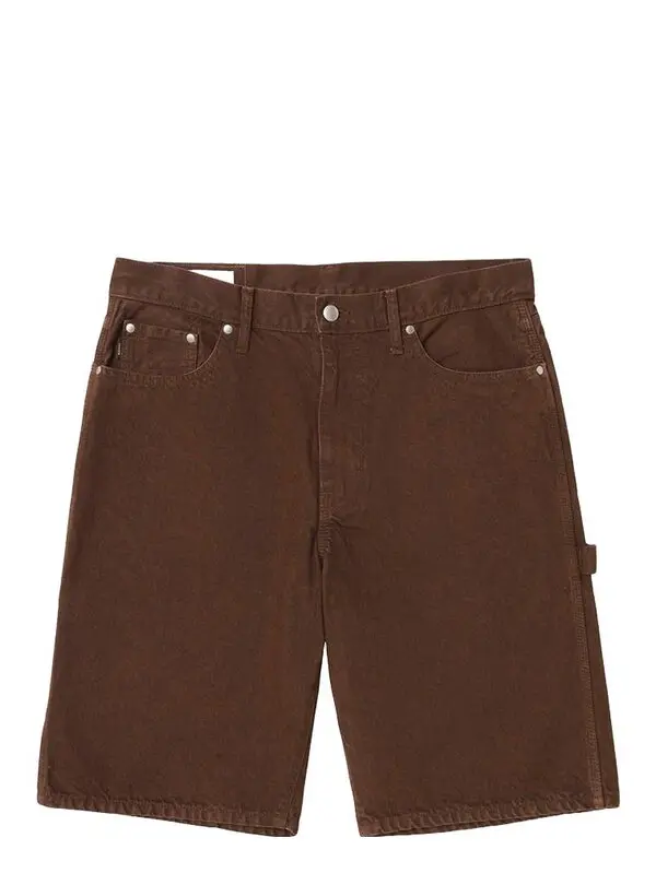 VOWELS Overdyed Painter Shorts - Brown