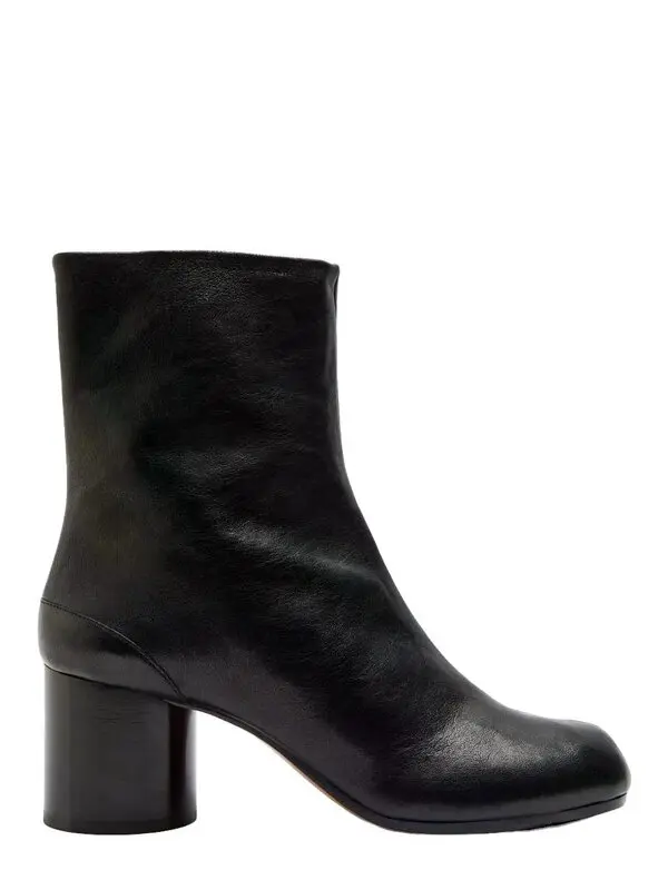 MAISON MARGIELA Tabi Leather Ankle Boots - Black