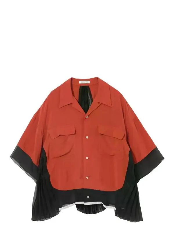 Undercover Pocket Pleated Blouse - Orange
