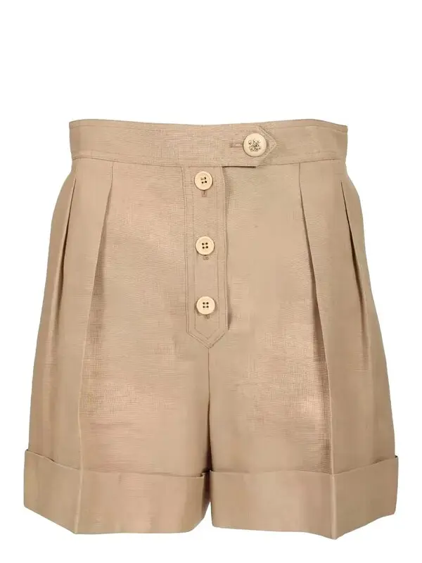 Valentino Garavani Cuffed Pleated Shorts - Neutrals