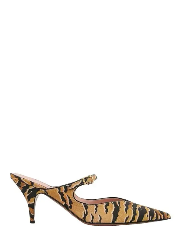 Zimmermann Aura Tiger Strap Mules - Neutrals