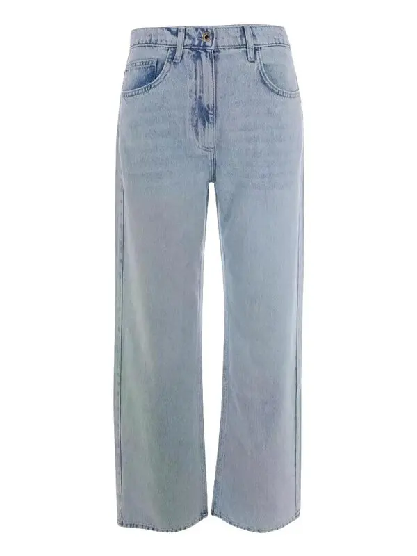 Patrizia Pepe Logo-embroidery Denim Jeans - Blue
