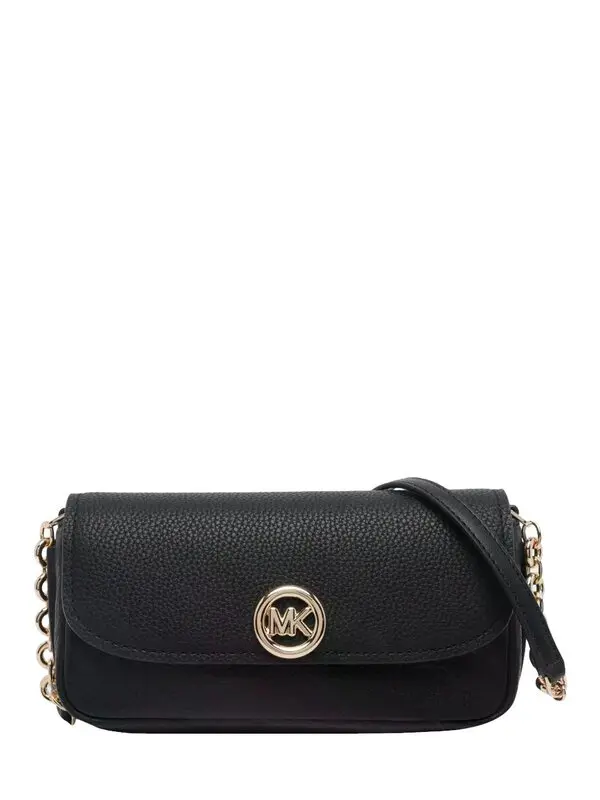 Michael Kors Logo Plaque Shoulder Bag - Black