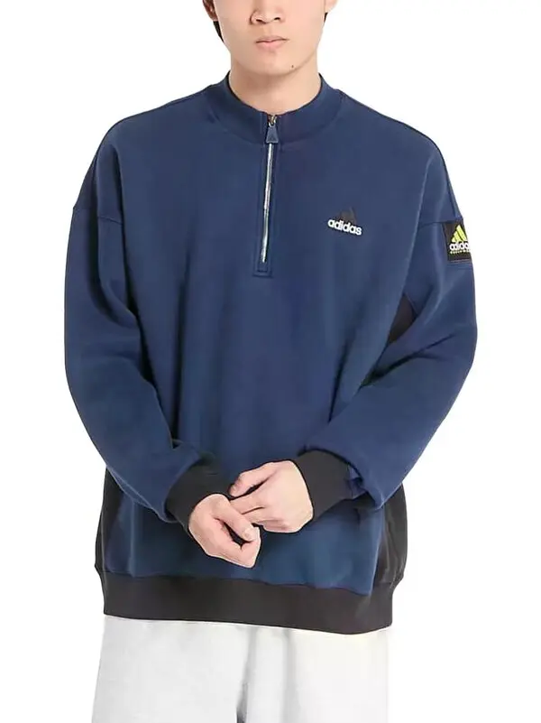 Adidas Half-zip Sweatshirt - Blue