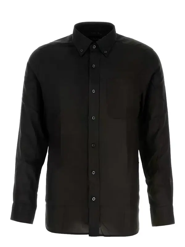 TOM FORD Button Slim Fit Shirt - Black
