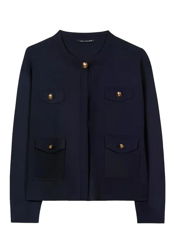 LUISA CERANO Knit Jacket - Blue