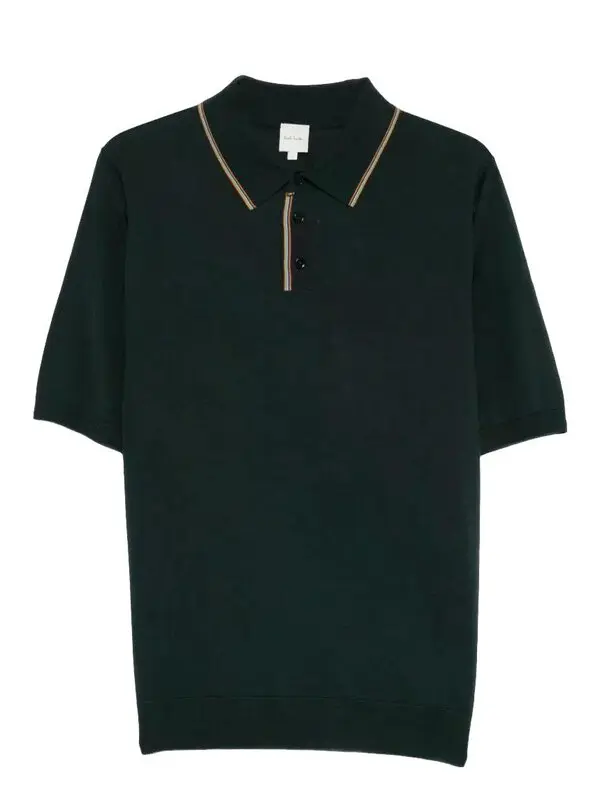 Paul Smith Trim Polo Shirt - Green