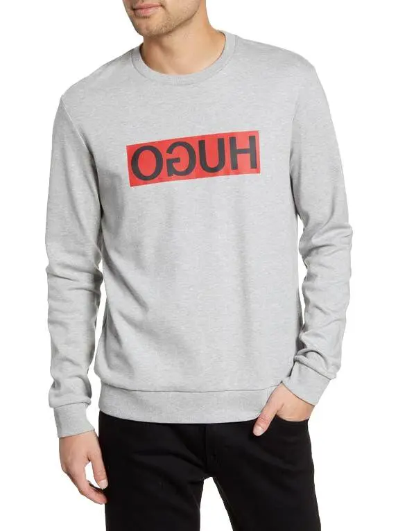 Hugo Dicago Regular Fit Crewneck Sweatshirt - Grey
