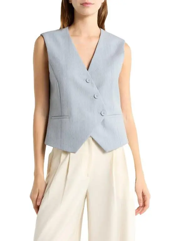TWP Tyler Wool Vest - Halogen Blue