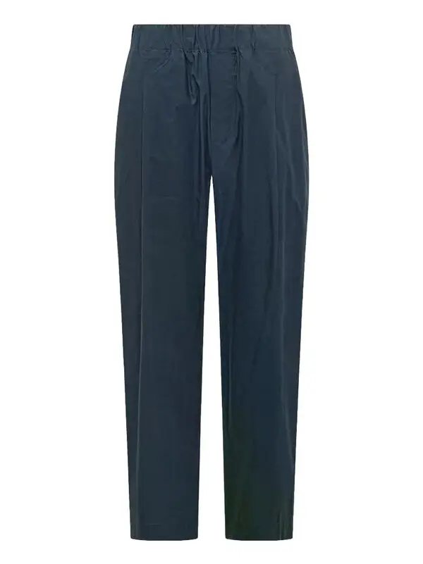 A PAPER KID Logo-patch Trousers - Blue