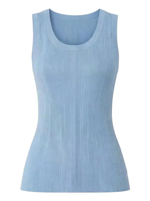 Max Mara Ribbed Knit Tank Top - Blue
