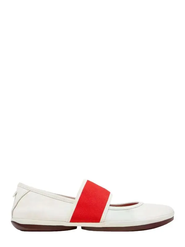 Camper Right Nina Strap Ballet Flats - White