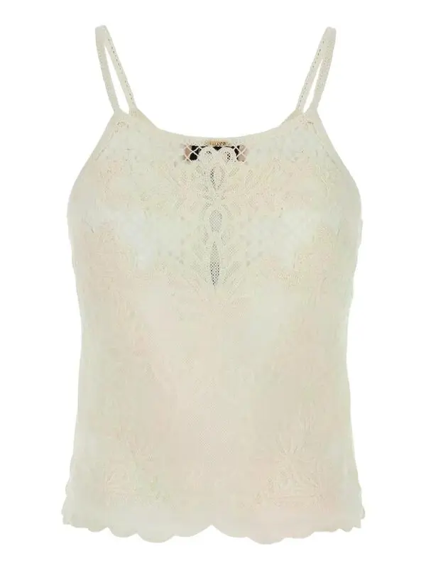 TWINSET Crochet Lace Top - Neutrals