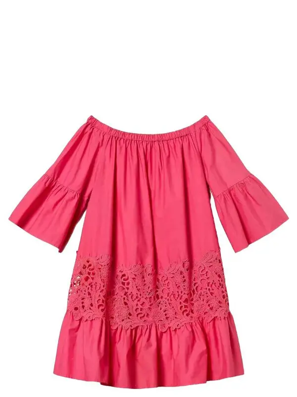 TWINSET Ruffled-hem Mini Dress - Pink