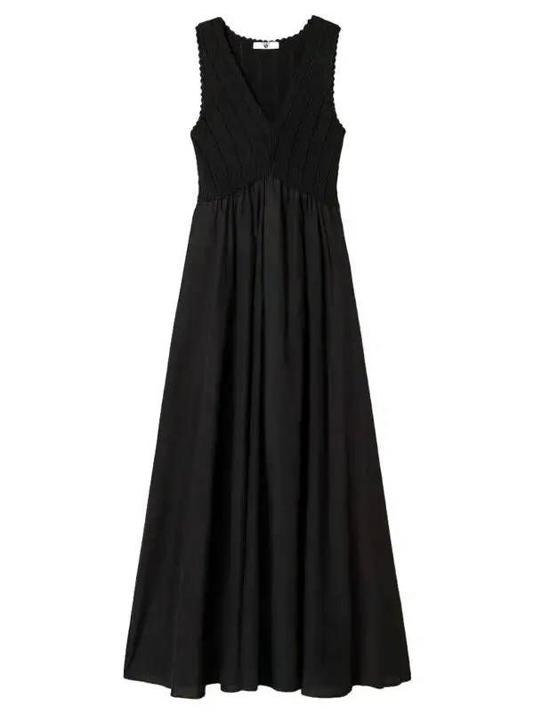TWINSET Maxi V-neck Dress - Black