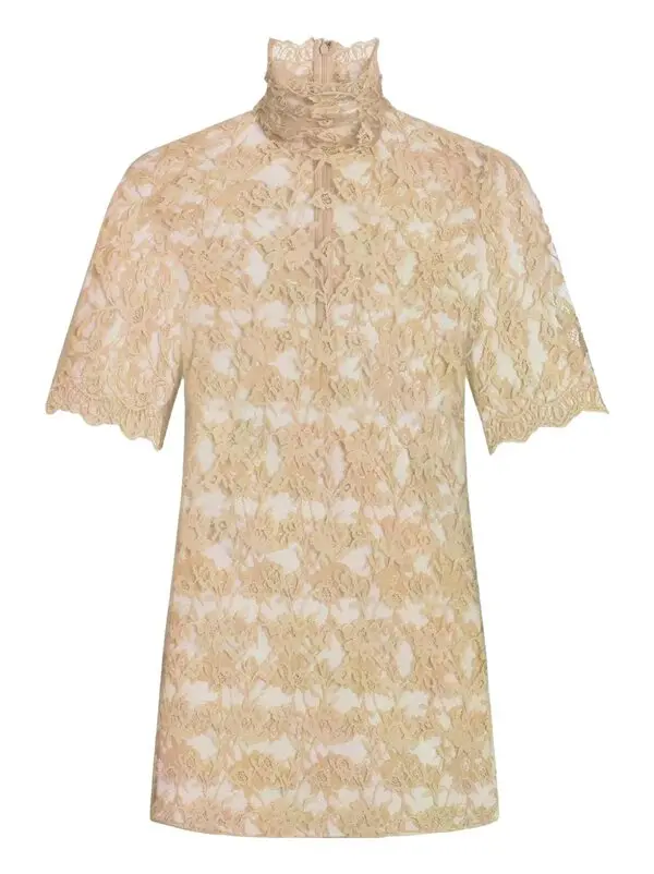 Dolce & Gabbana Floral Lace Blouse - Neutrals