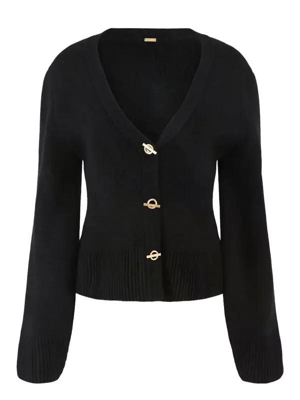 Cult Gaia Jos V-neck Button Cardigan - Black