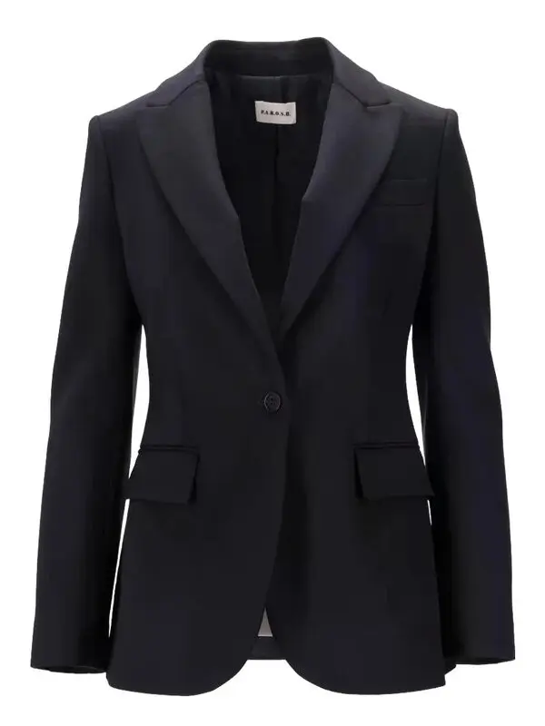P.a.r.o.s.h Notched Lapel Single-breasted Jacket - Blue