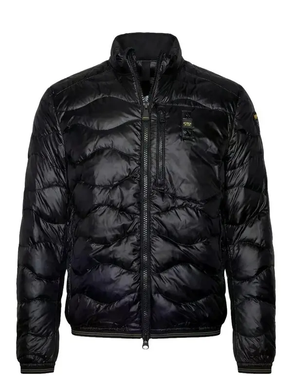 BLAUER. Quilted Zip Jacket - Black