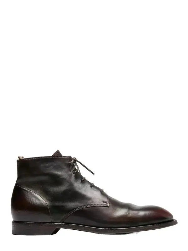 Officine Creative Leather Lace Up Boots - Brown