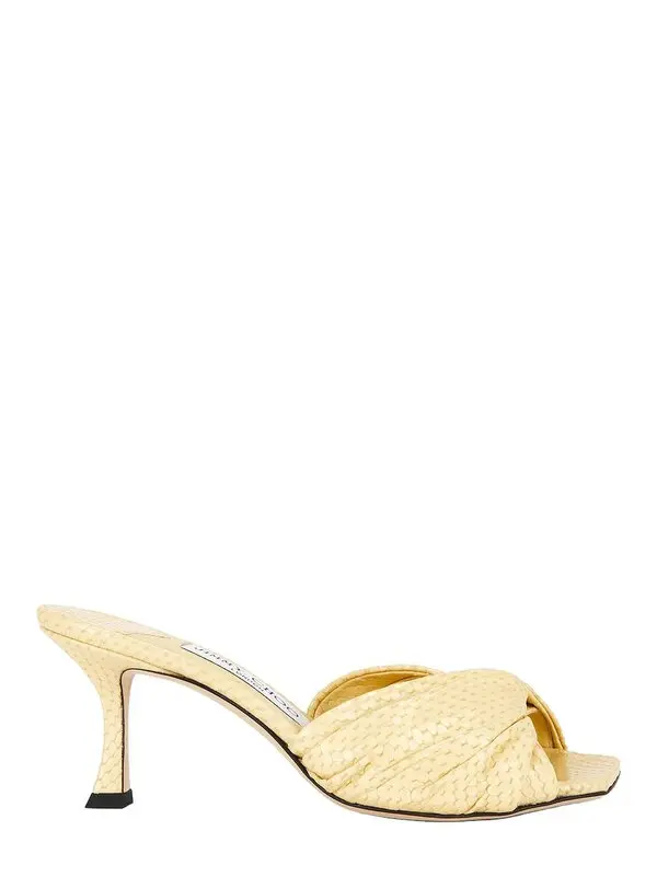 JIMMY CHOO Skye Twist 70 Mule - Corn