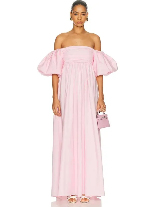 Caroline Constas Emilia Maxi Dress - Peony Pink