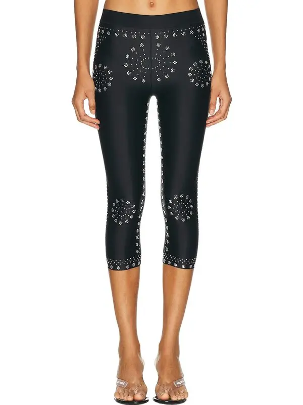 Coperni Mantra Print Cycling Pant - Black