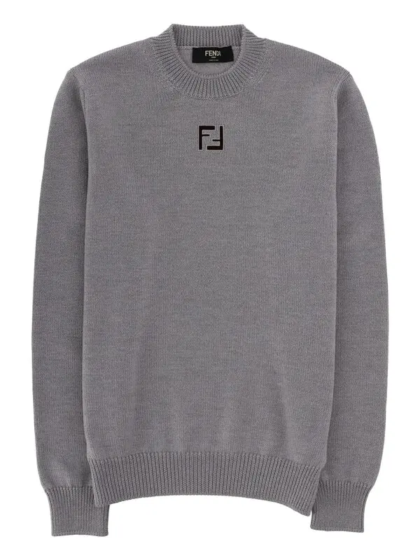 Fendi Jersey With Logo - Grey