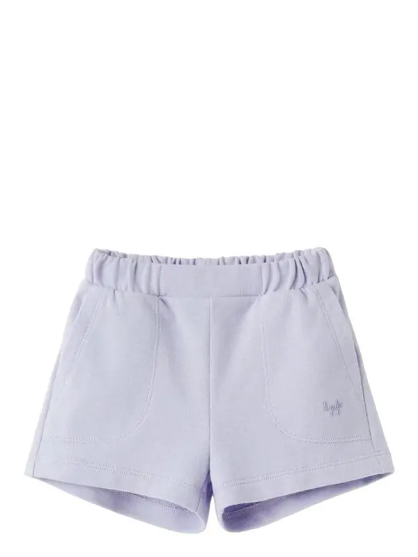 IL GUFO Short With Logo - Lilac