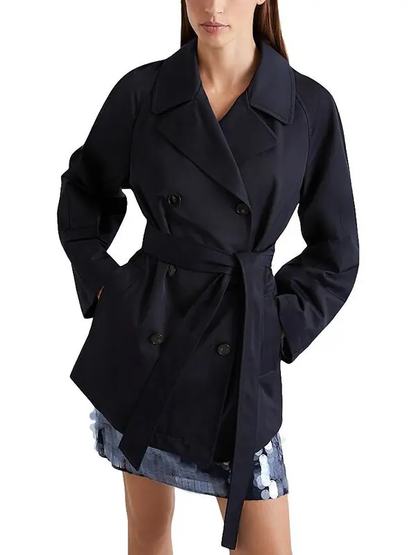 Marella Umido Trench Coat - Navy