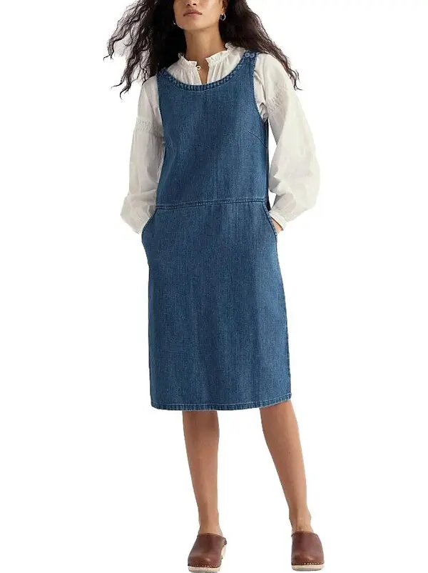 SEASALT CORNWALL Salt Weave Pinafore - Mid Wash