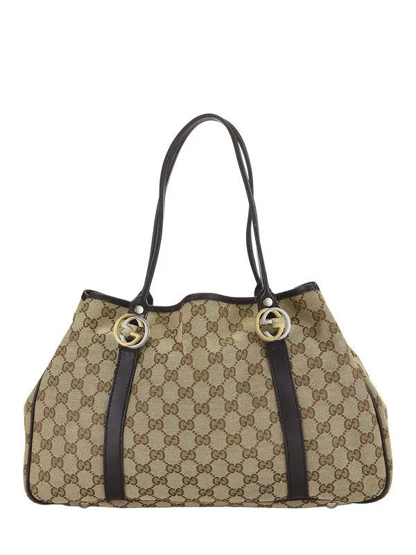 Gucci Original Gg Canvas Twins Tote - Brown