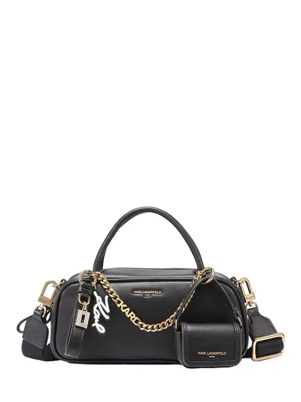 Karl Lagerfeld Paris Zaylia Mini Crossbody - Black/gold