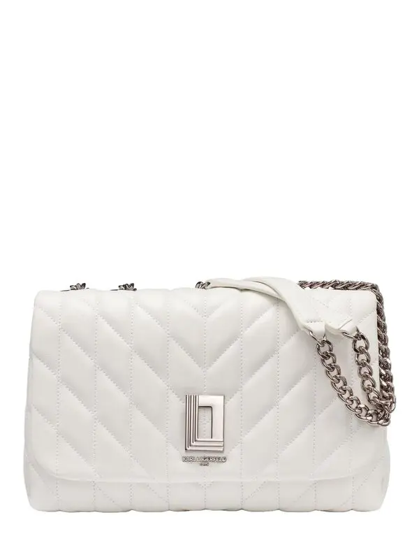 Karl Lagerfeld Paris Lafayette Shoulder Bag - White