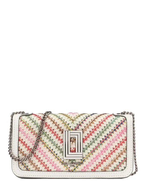 Karl Lagerfeld Paris Kosette Raffia Shoulder Bag - Multi Combo