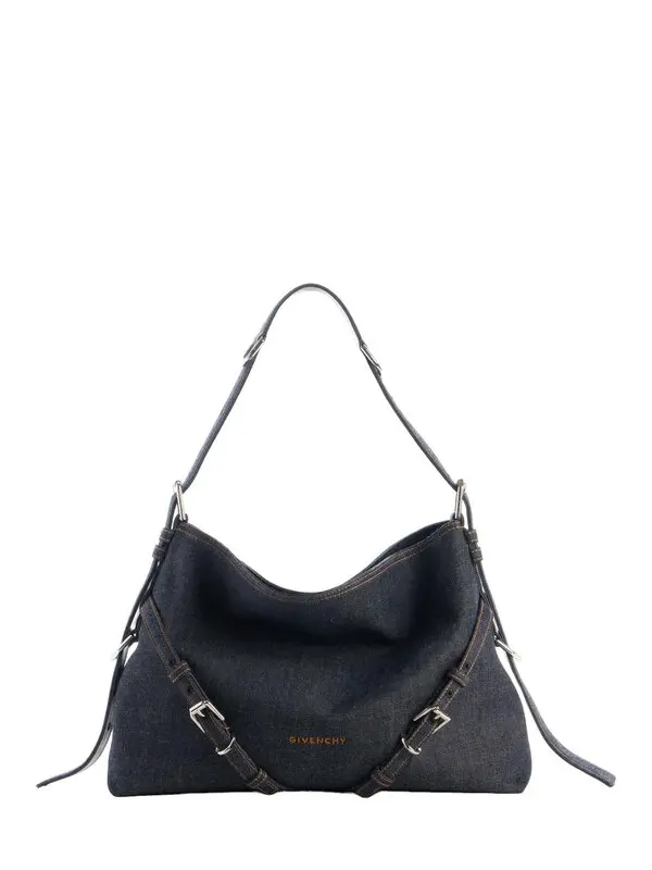 Givenchy Large Voyou Denim Shoulder Bag - 415-indigo Blue
