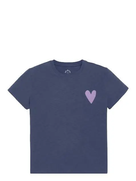 PRIMARY Name Fit Heart Easy Tee - Sunwashed Navy Iris