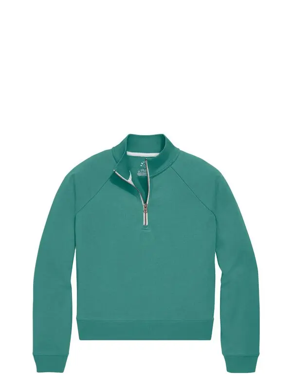 PRIMARY Half-zip French Terry Sweatshirt - Sunwashed Teal