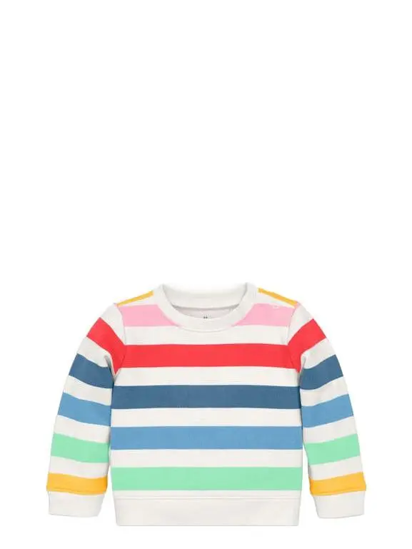 PRIMARY Baby Crewneck Sweatshirt - Ivory Candy Stripe