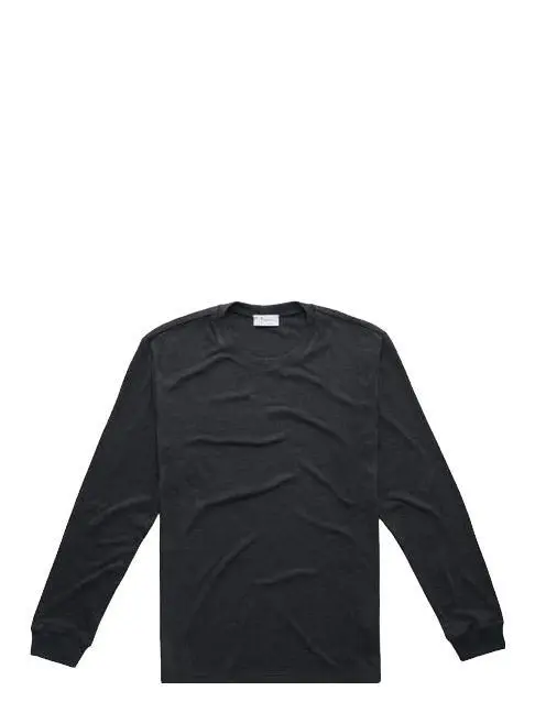 WOLF VS. GOAT (WVG) Heavyweight Viscose Interlock Long Sleeve Crewneck - Black