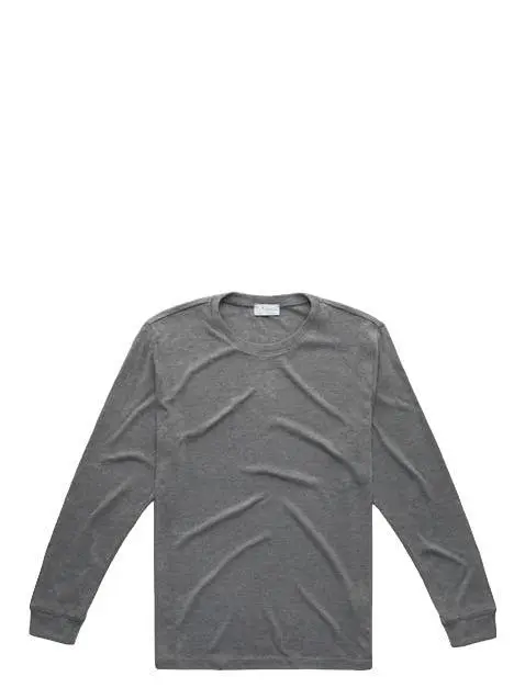 WOLF VS. GOAT (WVG) Heavyweight Viscose Interlock Long Sleeve Crewneck - Grey