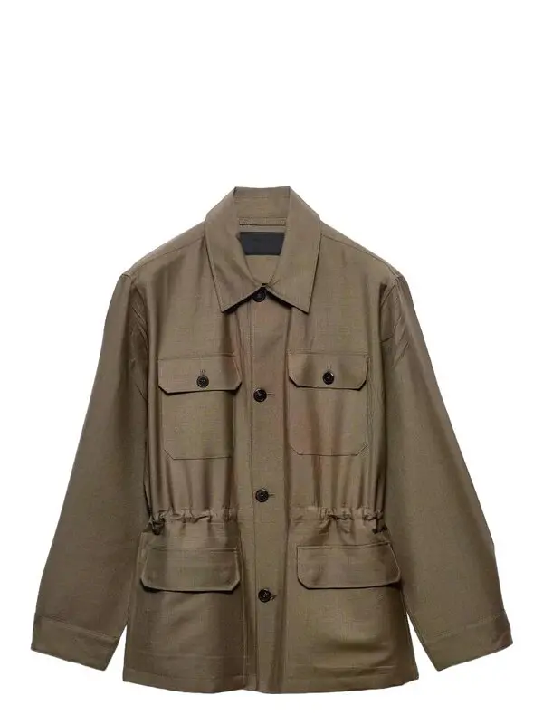 Prada Mohair And Wool Safari Jacket - Brown