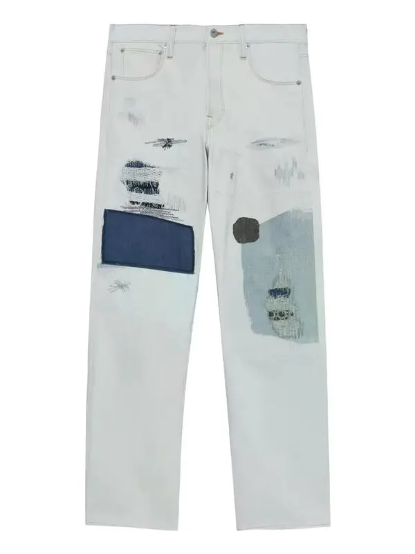 Junya Watanabe Patchwork Detail Jeans - Blue