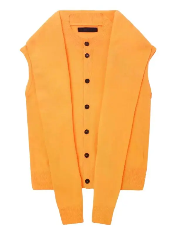 ALAINPAUL Buttoned Layered Cardigan - Orange